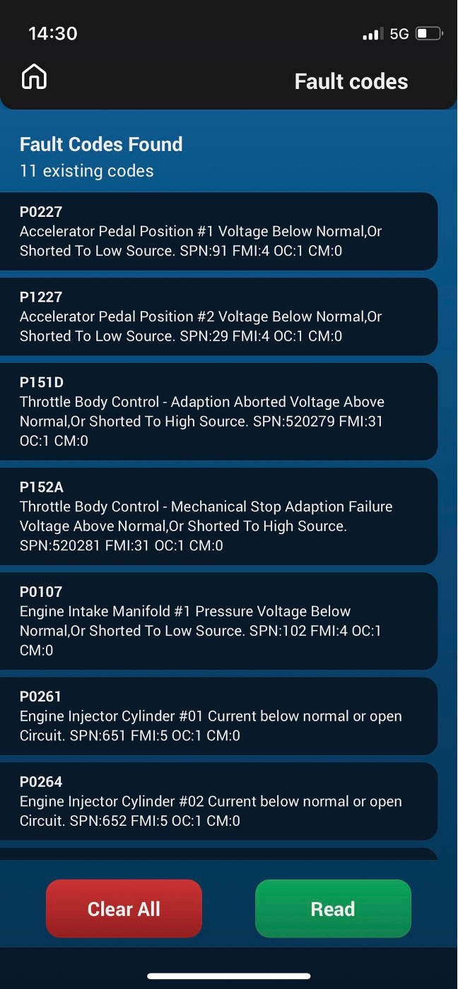 MyMaptuner: Fault codes manager - Maptuner