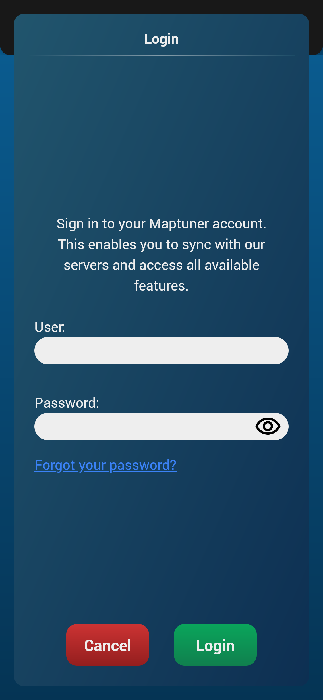 Log in - Maptuner